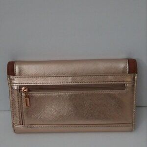 Guess | Bags | Guess Trifold Wallet Rose Gold | Poshmark
